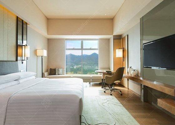 Durable Apartment Hotel Bedroom Furniture Sets with MDF Panel Economical