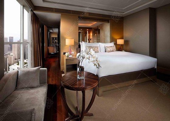Commercial Hotel Bedroom Furniture Sets Matt / High Gloss Painting