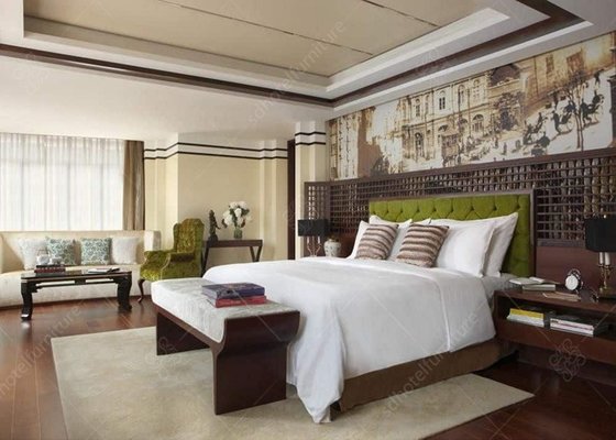 Customized Classic  SImple Luxury Hotel Bedroom Furniture Queen Size Bed