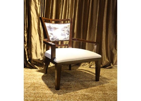 4 - 5 Star Hotel Lounge Chairs High Density Foam Covered With Fabric