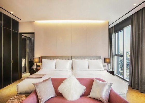 Luxury Hotel Guest Plywood / Solid Wood  Bed Room Sets Furniture