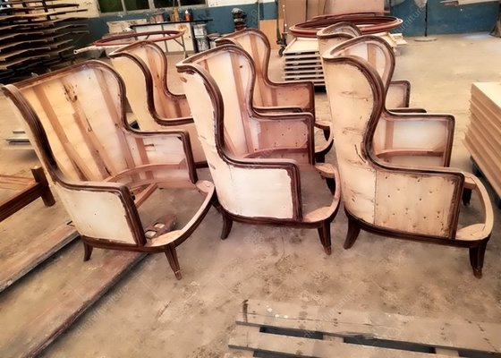 5 Star Hilton Hotel Bedroom Furniture Sets Customized Upholstered Environmental Friendly