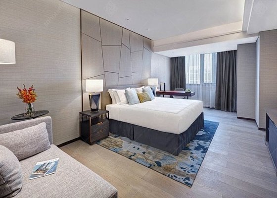 Fashion Hotel Apartment Wihte Bedroom Furniture Sets Custom Size