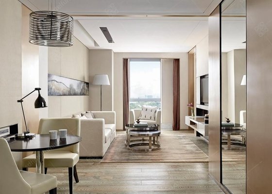 Commercial Dubai Style Hotel Bedroom Furniture Sets With One Year Warranty