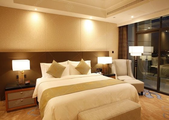 Commercial Dubai Style Hotel Bedroom Furniture Sets With One Year Warranty