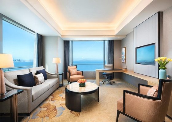 Economic Double Beds Room Hotel Furniture Sets Environmental Protection