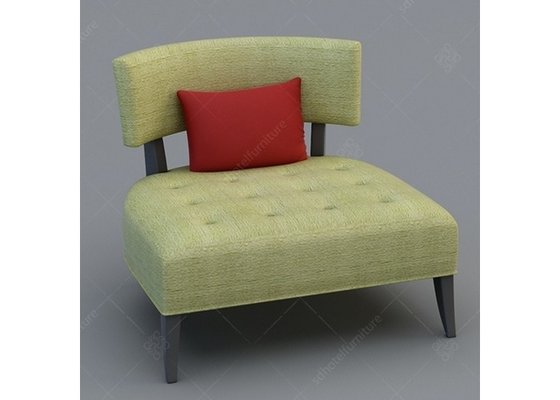 Modern PU or fabric Leisure Lounge Hotel Room Chairs With Solid Wood Legs