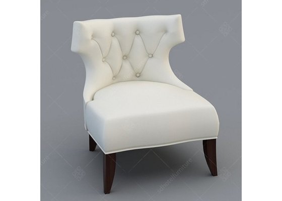 Modern PU or fabric Leisure Lounge Hotel Room Chairs With Solid Wood Legs