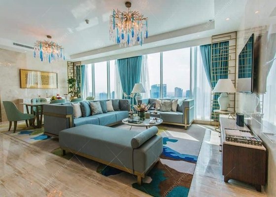 Plywood Hotel Bedroom Furniture / Modern Living Room Furniture Sets