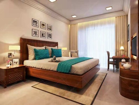 Modern 3 - 5 Star Hotel Furniture Sets With Wood Panel or Laminate