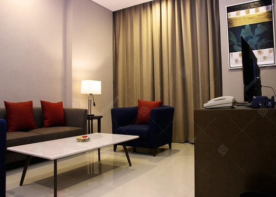Luxury 3 - 5 Star Hotel Bedroom Furniture With HPL / Melamine / Plywood / MDF Material