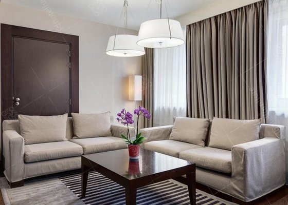 Custom Three Star Hotel Style Bedroom Furniture Environmental Friendly Lacquer