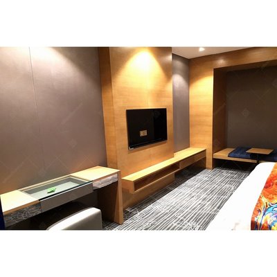 Boutique Light Color Wooden Hotel Furniture / Apartment Bedroom Furniture