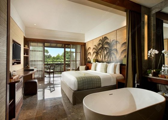 Custom Size Hotel Bedroom Furniture Sets / Beds For Apartments