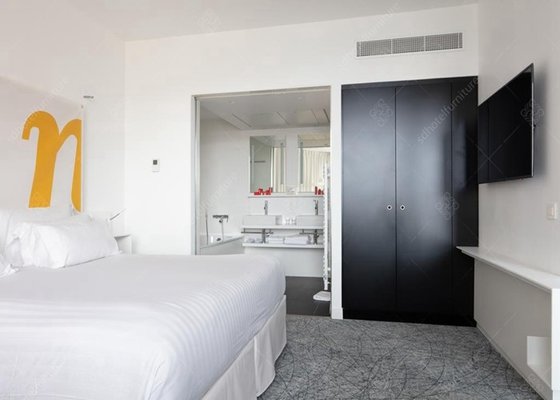 Custom Hotel Apartment Villa Bedroom Furniture Sets Fashionable Concise Style