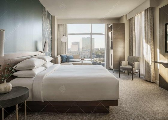 Commercial Luxury Hotel Bedroom Furniture Environmental Friendly Lacquer