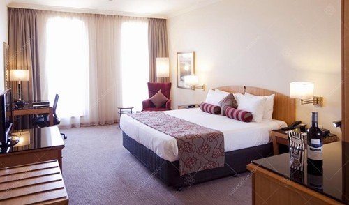 Modern 5 Star Hotel Bedroom Furniture Sets Environmental Friendly Lacquer