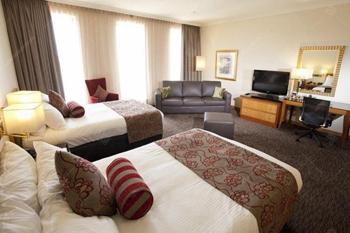 Modern 5 Star Hotel Bedroom Furniture Sets Environmental Friendly Lacquer