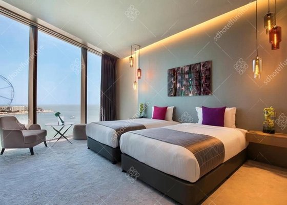 Foshan Five Star Marriott Hotel Furniture / King Size Bedroom Suite