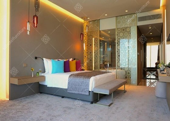 Foshan Five Star Marriott Hotel Furniture / King Size Bedroom Suite