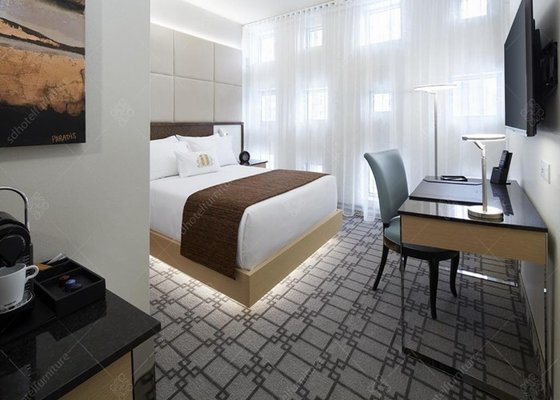 Contemporary Wooden Hotel Bedroom Furniture Sets Good Hardware