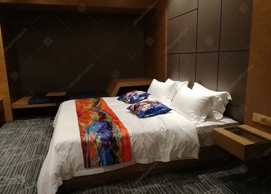 Commercial Foshan Hotel Furniture For Project / King Size Bedroom Suite