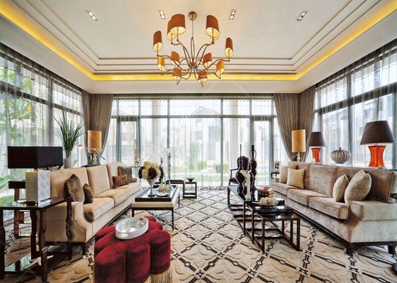 High End Solid Wooden Villa Furniture  , Queen Or King Bedroom Sets