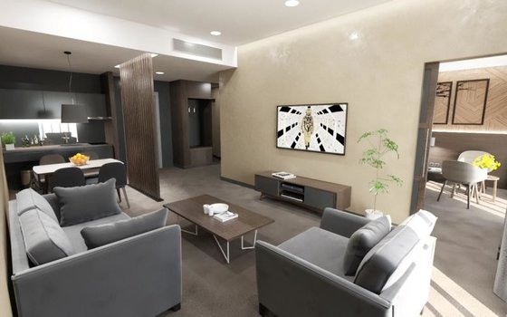 Cheap Apartment Wooden Hotel Guest Room Furniture With MDF Panel