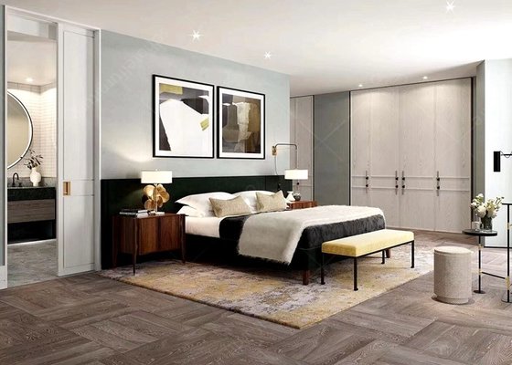 Standard Size 5 Star Hotel Furniture With Wood Veneer Durable Structure