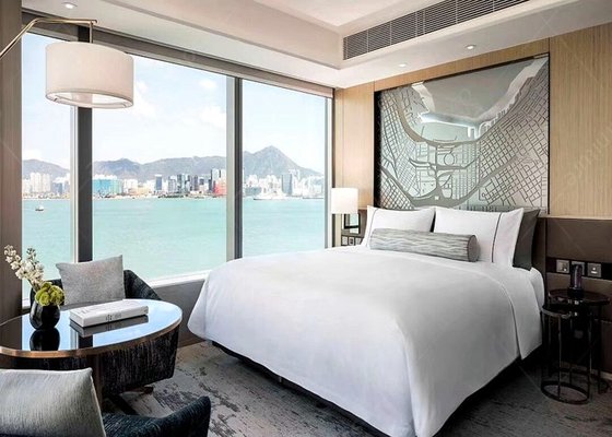 Standard Size 5 Star Hotel Furniture With Wood Veneer Durable Structure