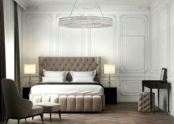 Standard Size 5 Star Hotel Furniture With Wood Veneer Durable Structure
