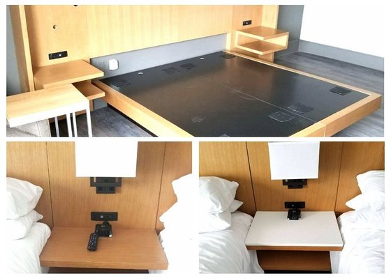 Wood Veneer Finish USA Texas Marriott Hotel Furniture Bedroom Sets Assembled Packing