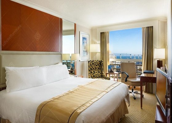 Contemporary Simple Marriott Hotel Bedroom Furniture / Commercial Apartment Furniture Sets