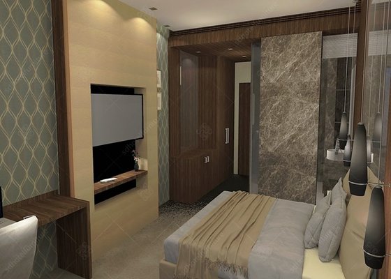 4 Star India Style Hotel Project Furniture / Bed Room Furniture Set