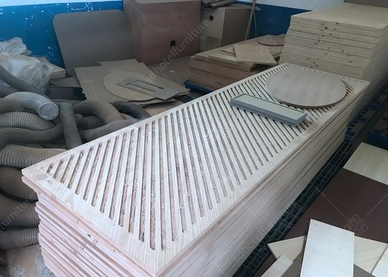 Customized Hotel Lobby Or Bedroom Fixed Furniture With Wooden Panel
