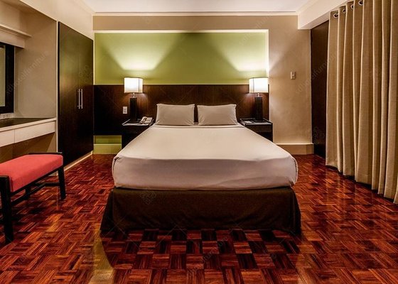 Customized Modern Hotel Bedroom Furniture / Simpty 3 Star Hotel Bed and Chair