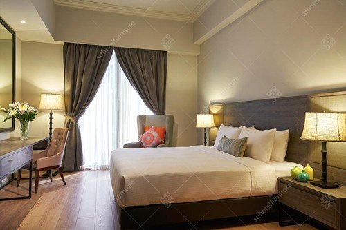 Environmental Modern Hotel Bedroom Furniture Birch , Pine , Ash Solid Wood