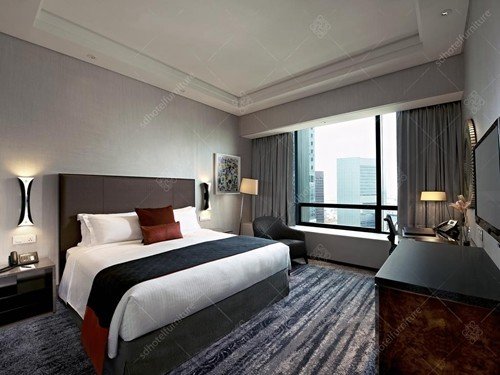 Complete Holiday Inn Hotel Wardrobe Bedroom Furniture 3 Star ISO9001 SGS FSC