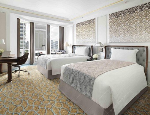 Malaysia Custom Made Hilton Hotel Furniture Wood / MDF / Plywood / Venner Material
