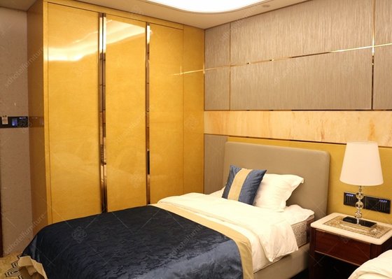Custom Made Hilton Hotel Project Bedroom Furniture Sets 3 Yars Warranty