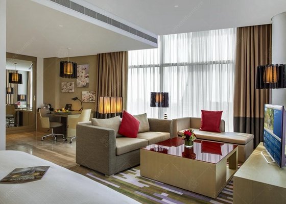 Luxury Twin Bedroom Furniture Sets With Deluxe Hotel Sofa / Chaise Lounge