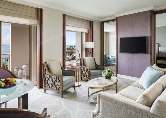 Custom  - Made Hotel Bedroom Furniture Sets / Wooden Furniture Beds