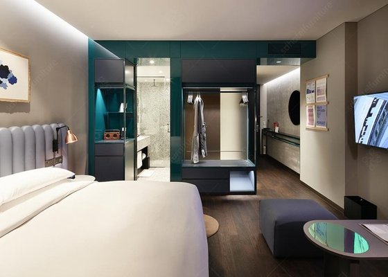 Concise Style Marriot Hotel Furniture With PU Leather Surface For Bedroom