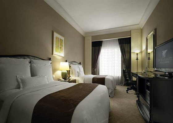 Smartness Customized Plywood Hotel Bedroom Furniture Sets Environmental Friendly Lacquer Painting