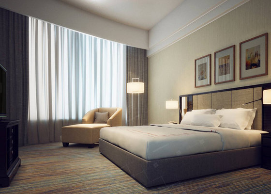 Smartness Customized Plywood Hotel Bedroom Furniture Sets Environmental Friendly Lacquer Painting