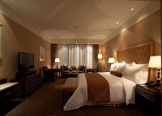 Three Star Marriott Hotel Bedroom Furniture Sets 30 - 45 Density Foam