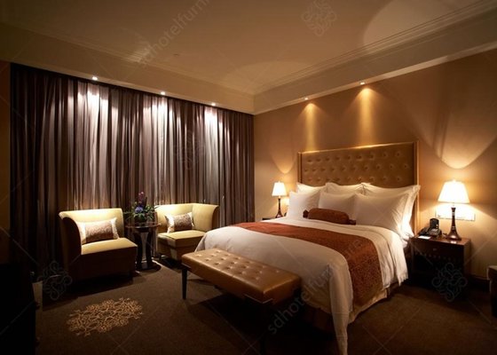 Three Star Marriott Hotel Bedroom Furniture Sets 30 - 45 Density Foam