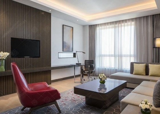 Modern Hotel Suite Furniture Set With Fabric / PU / leather Sofa