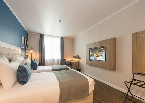 3 Star Foshan Hotel Furniture / OEM Plywood Modern Bedroom Sets
