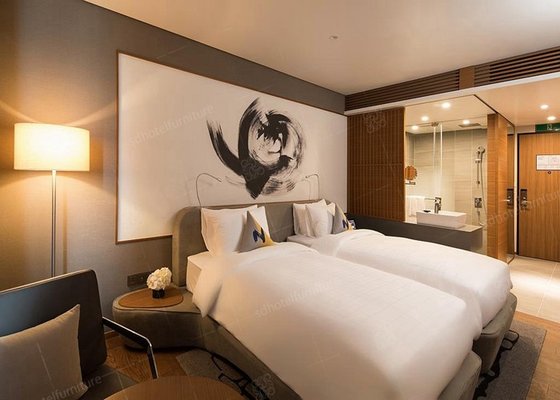 Standard Resort Bedroom Furniture Sets With Twin Beds Customized Size